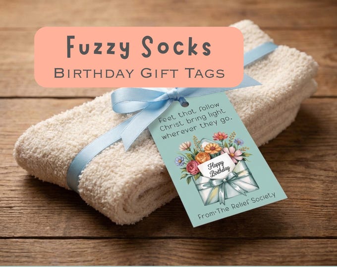 LDS Printable Relief Society Gift Tag, Birthday Gift for Ministering ...
