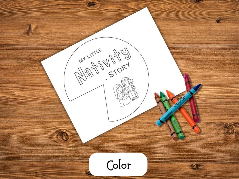 Nativity Wheel Printable, Christmas Story Craft for Kids, Jesus Birth ...