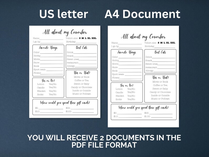 Team Building Get to Know Your Staff Questionnaire Printable ...