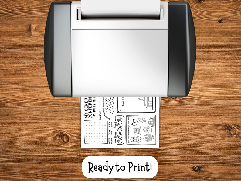 LDS General Conference Activity Mat for Kids, Quiet Printable Coloring ...