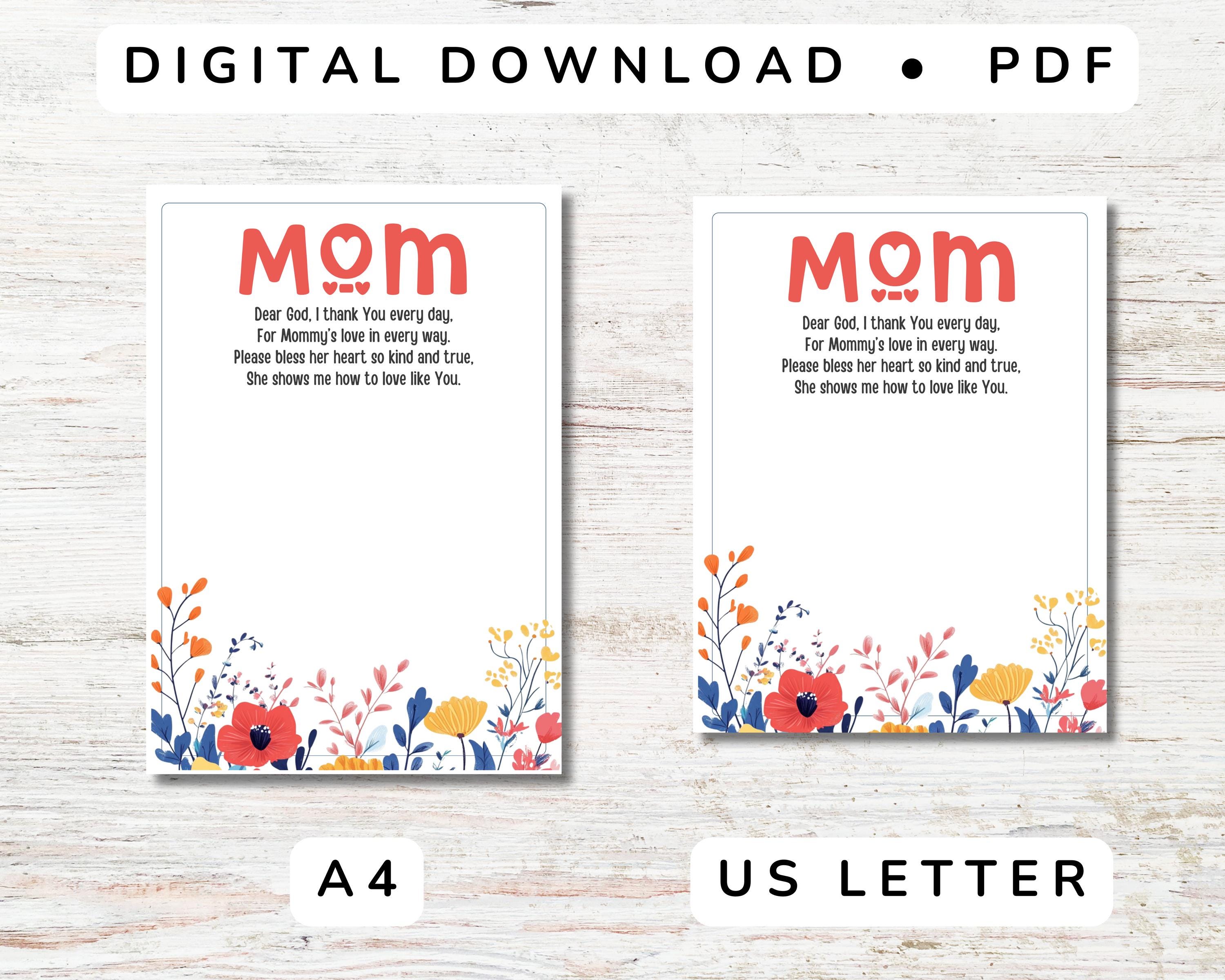 Mothers Day Sunday School Craft, Mothers Day Handprint Poem, Handprint ...