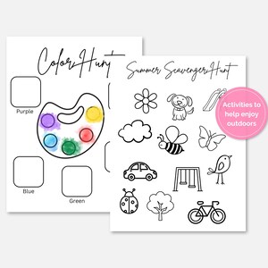 Summer Fun Activity Pack for Kids and Toddlers. Nature Tic Tac Toe ...