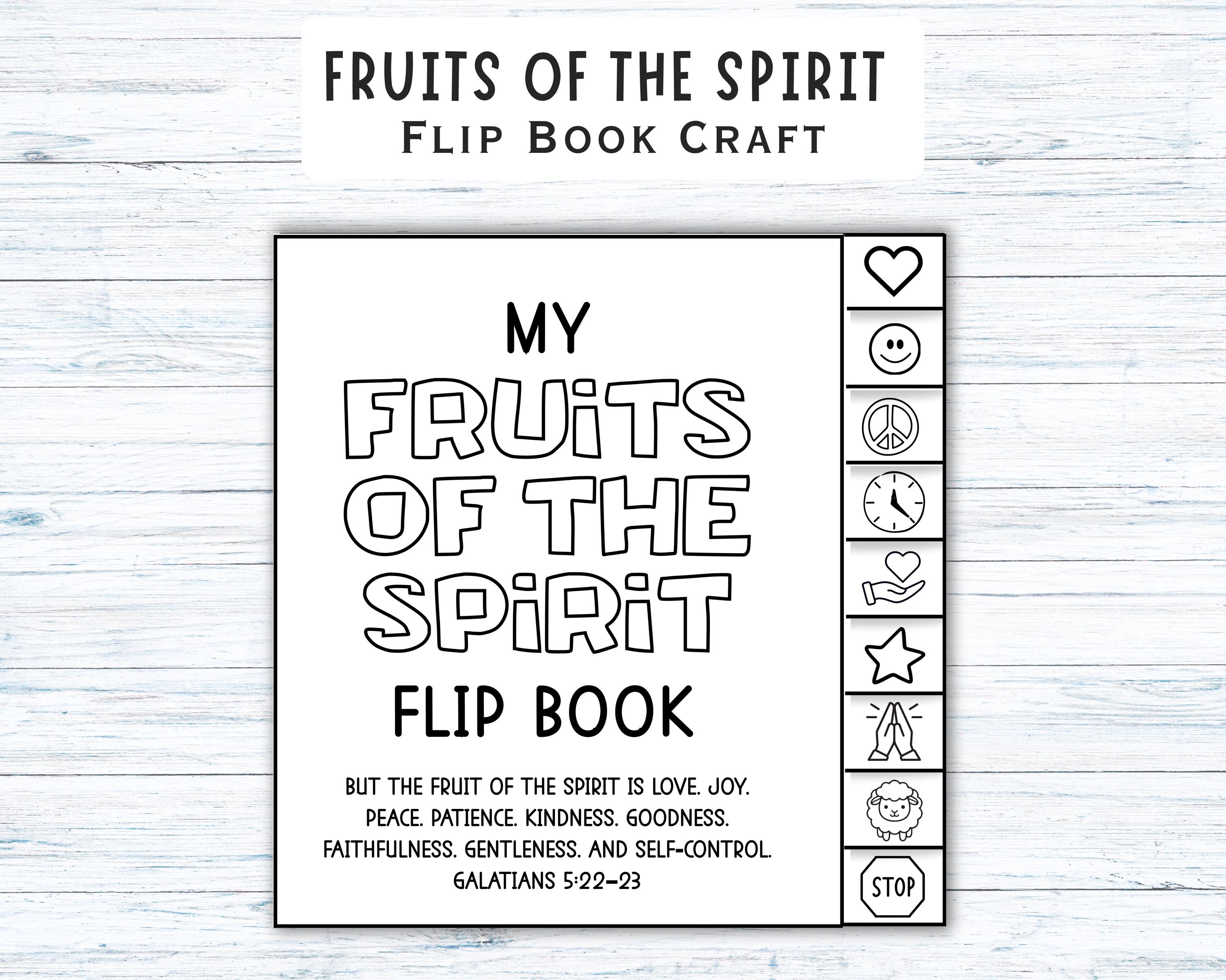 Fruits of the Spirit Flip Book, Bible Study Guide for Kids, Galatians 5 ...