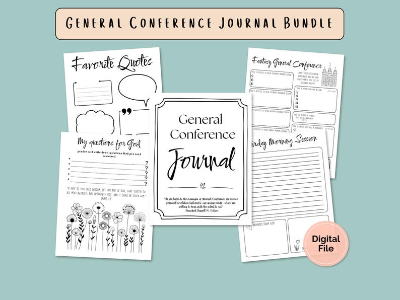 LDS General Conference Journal - Perfect for Teens and Youth, Unique ...