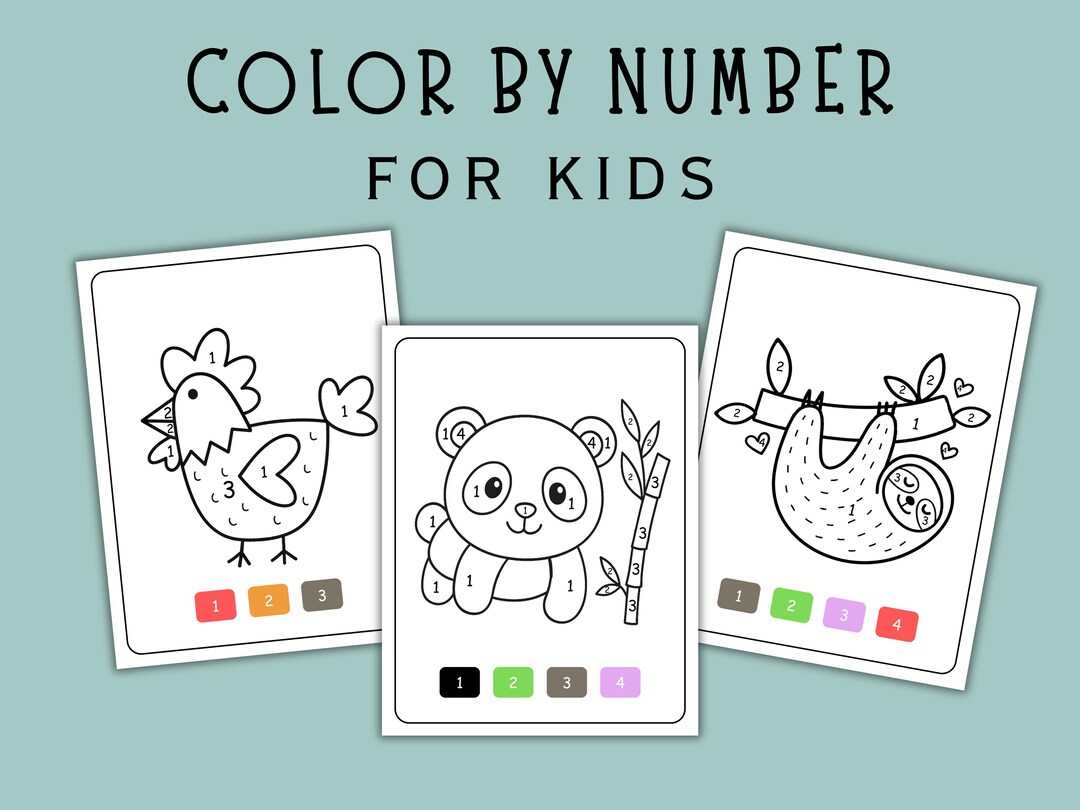 Color by Number Printable for Kids, Easy Coloring Pages, Preschool ...