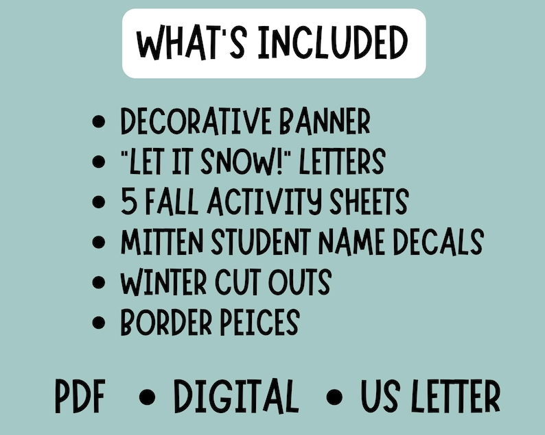 Winter Bulletin Board Kit Printable, Classroom, School, Church Winter ...