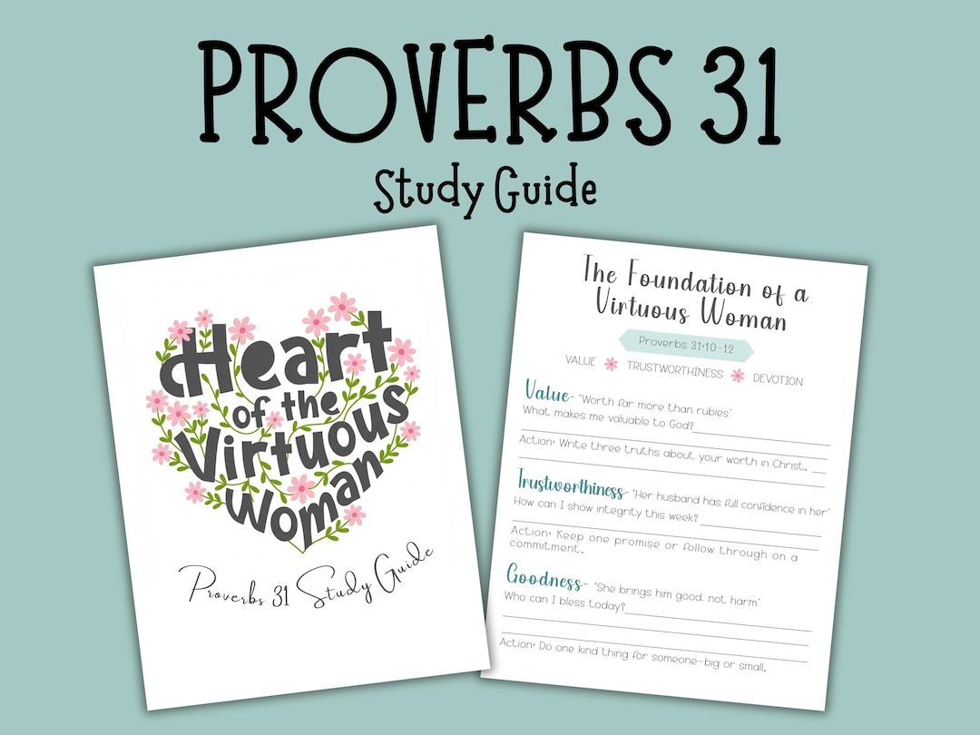 Bible Study Proverbs 31, Printable Bible Study Guide, Women’s Ministry ...