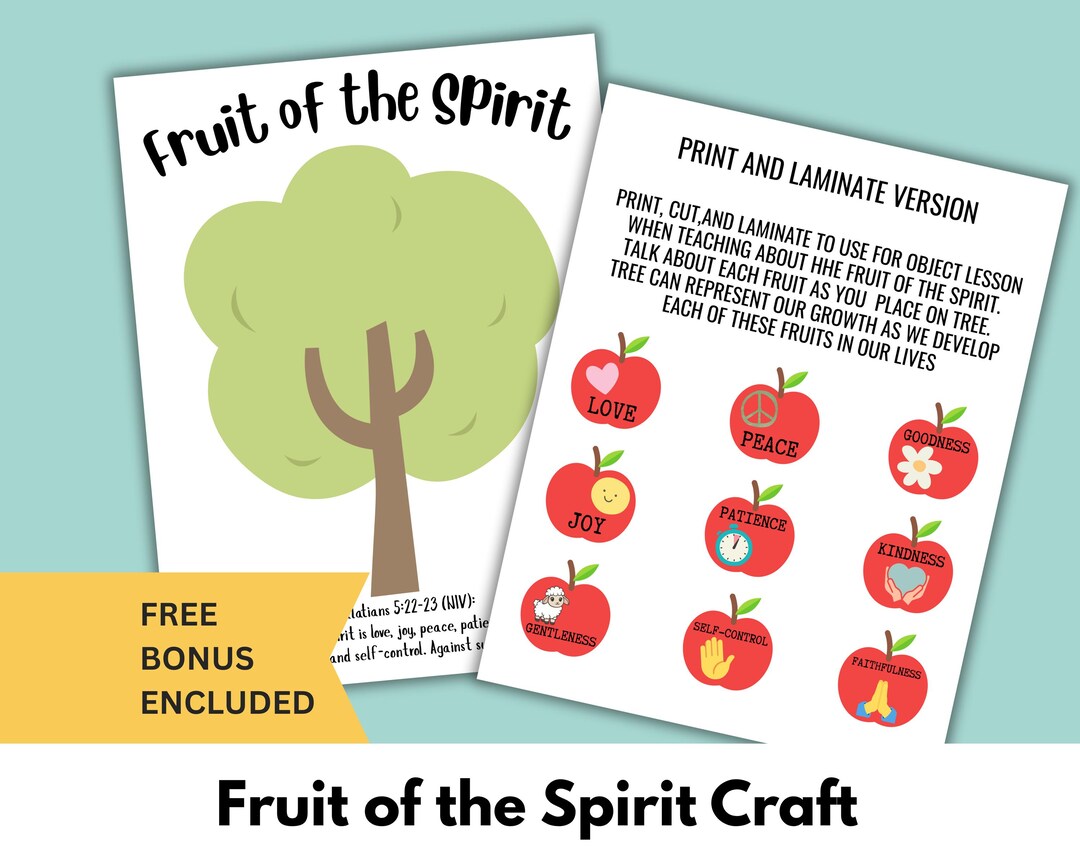 Fruit of the Spirit Craft for Kids – Bible Coloring Activity ...