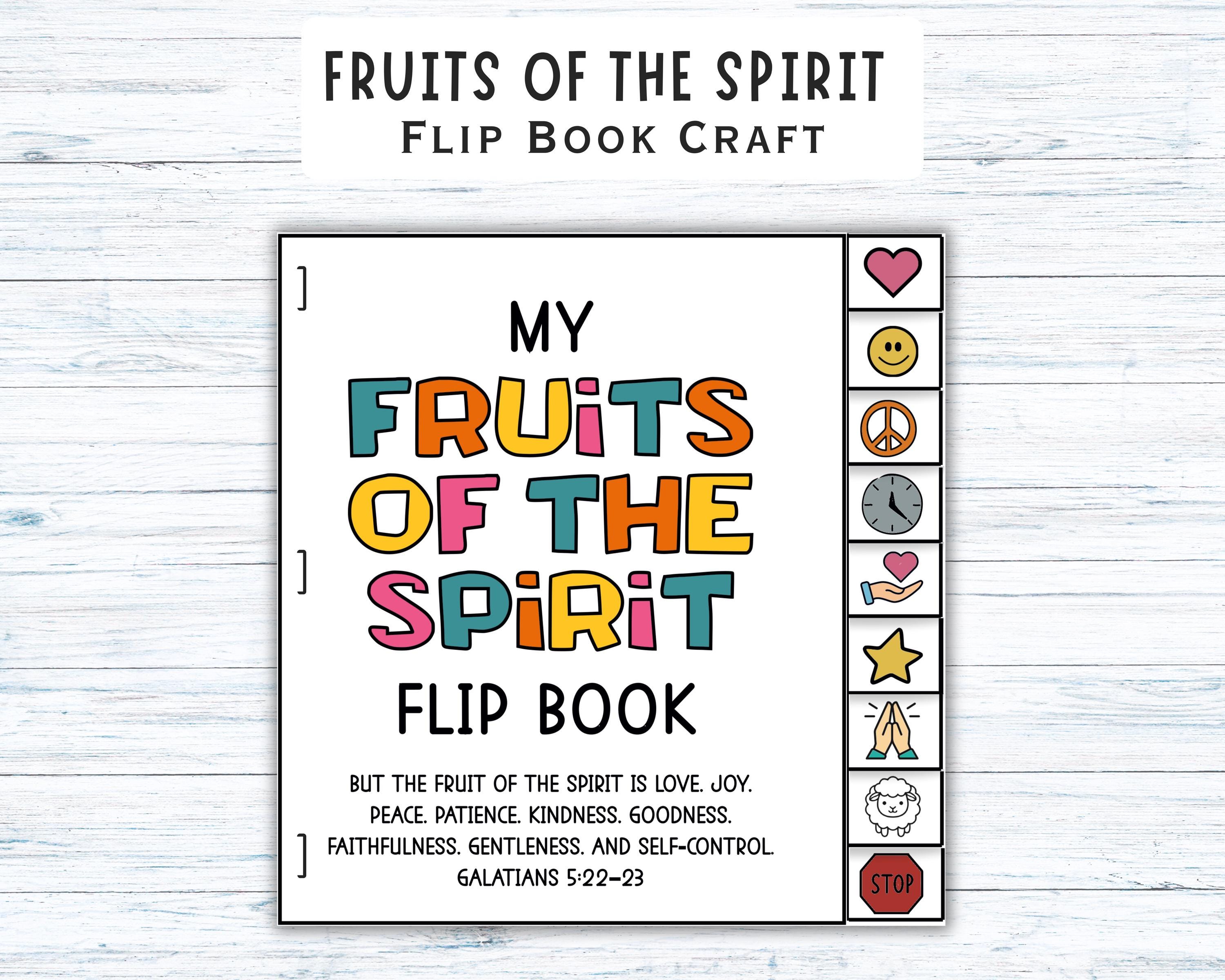 Fruits of the Spirit Flip Book, Bible Study Guide for Kids, Galatians 5 ...
