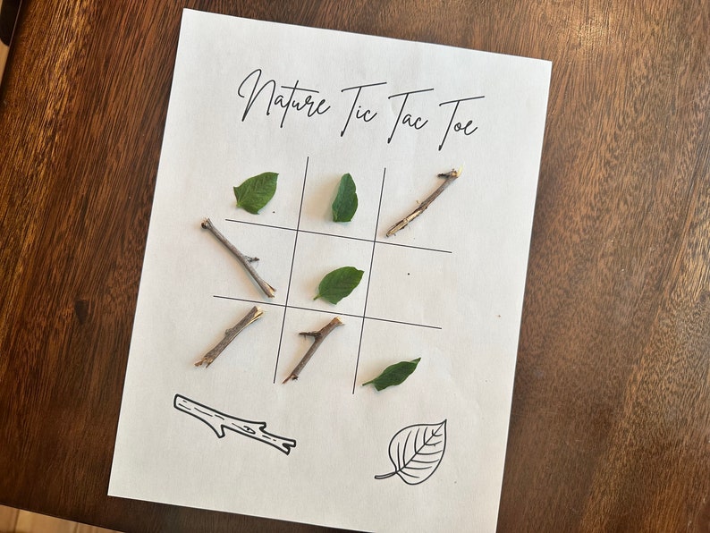 Summer Fun Activity Pack for Kids and Toddlers. Nature Tic Tac Toe ...