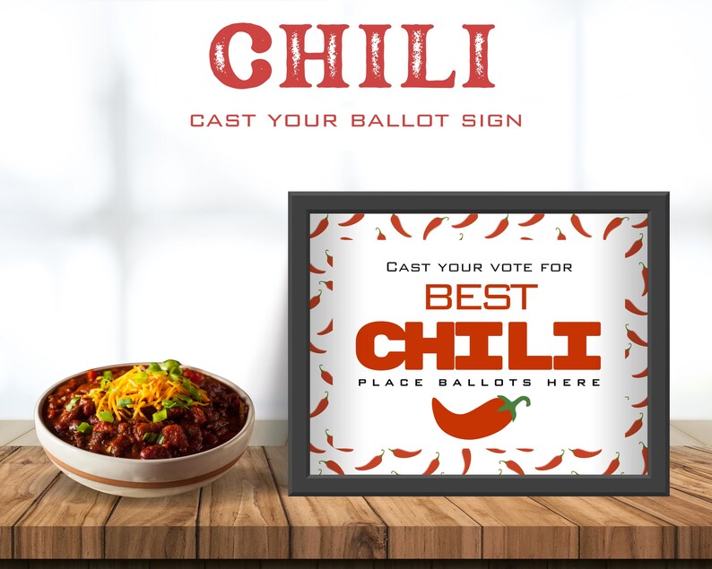 Chili Cook off Kit Printable, Chili Cook off Ballot, Sign up Sheet ...