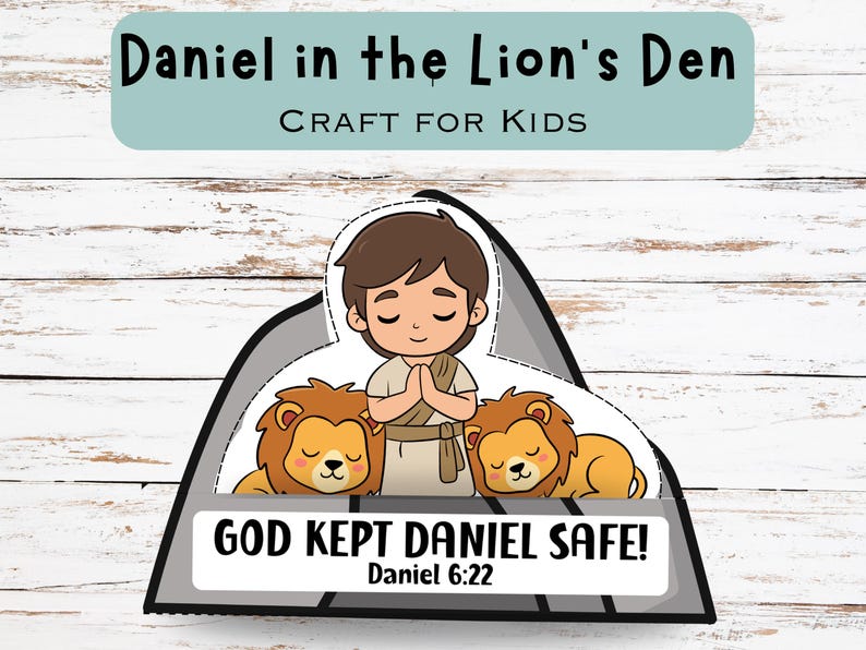 Daniel in the Lions Den Craft, Bible Story Activity, Sunday School ...