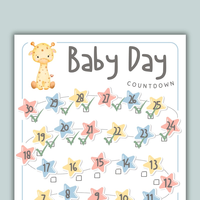 Baby Countdown - Etsy