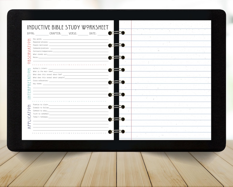 Inductive Bible Study Sheet, Printable Scripture Guide , Verse Mapping ...
