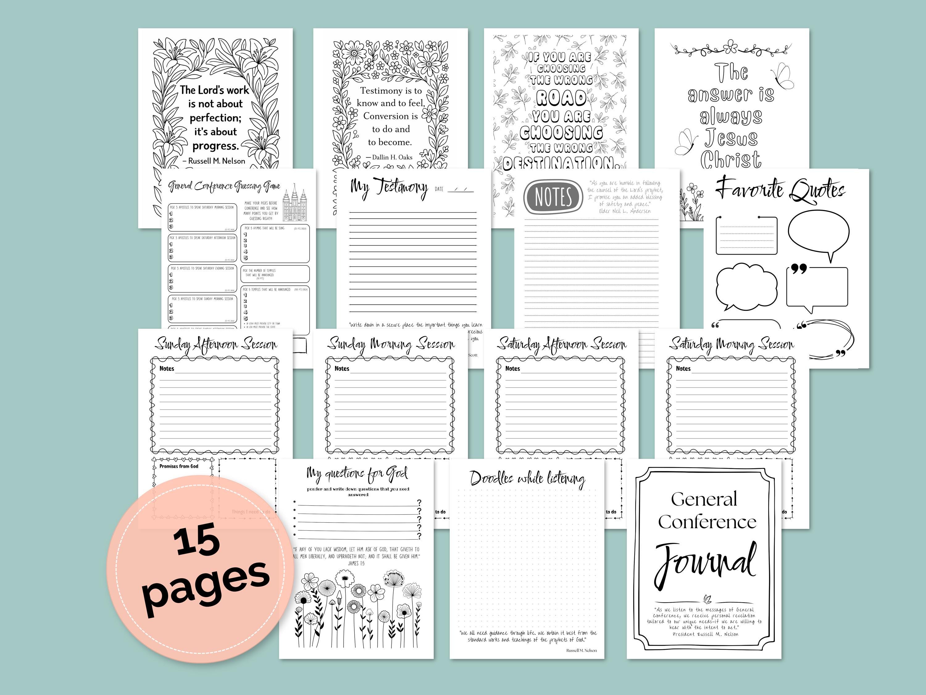 LDS General Conference Journal - Perfect for Teens and Youth, Unique ...