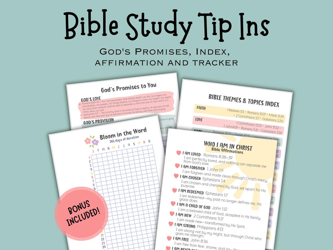 Bible Tip Ins Printable | Bible Reading Tracker | Bible Study Guide ...