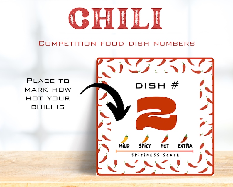 Chili Cook off Kit Printable, Chili Cook off Ballot, Sign up Sheet ...