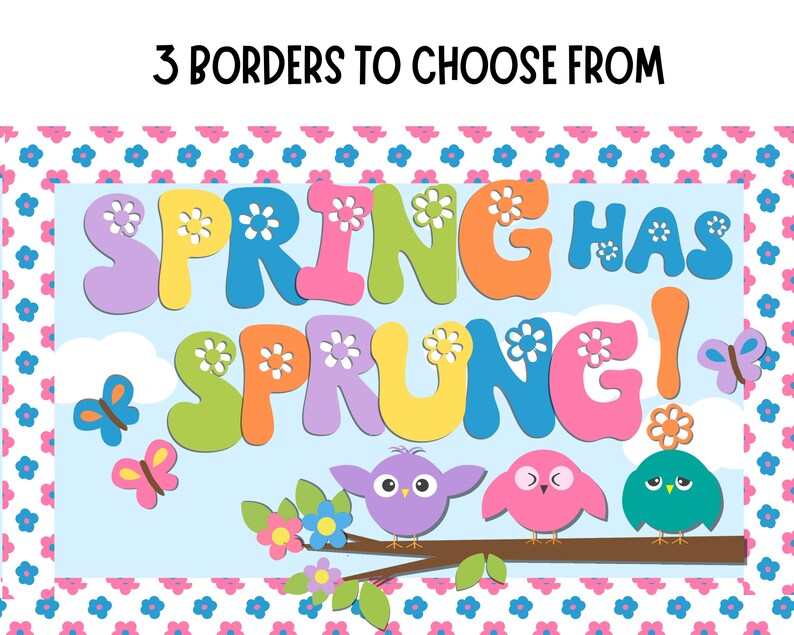 Spring Bulletin Board Kit Printable, Classroom, School, Church ...