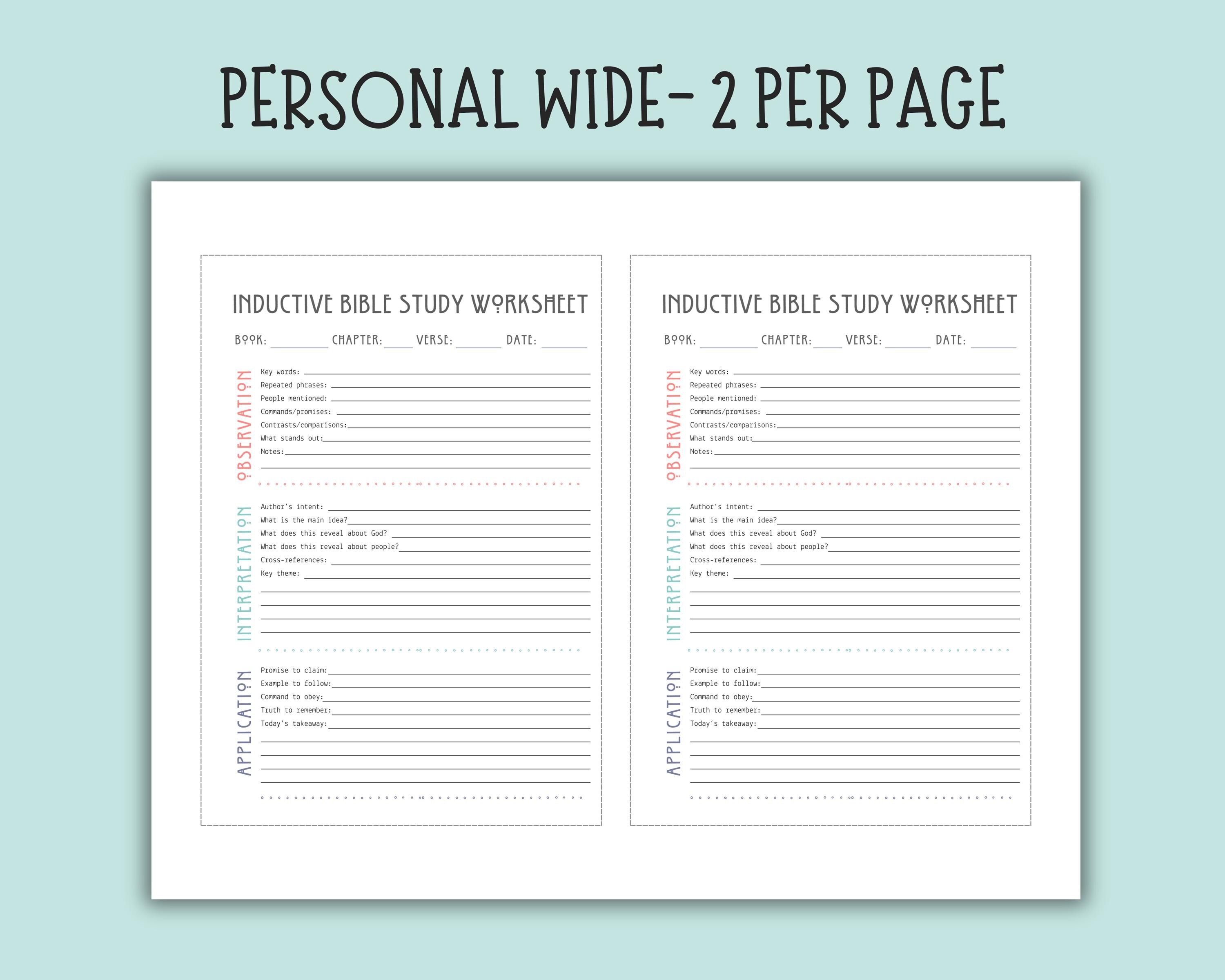 Inductive Bible Study Sheet, Printable Scripture Guide , Verse Mapping ...