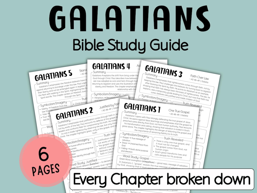 Galatians Bible Study Guide, Printable Bible Study Template, Bible ...