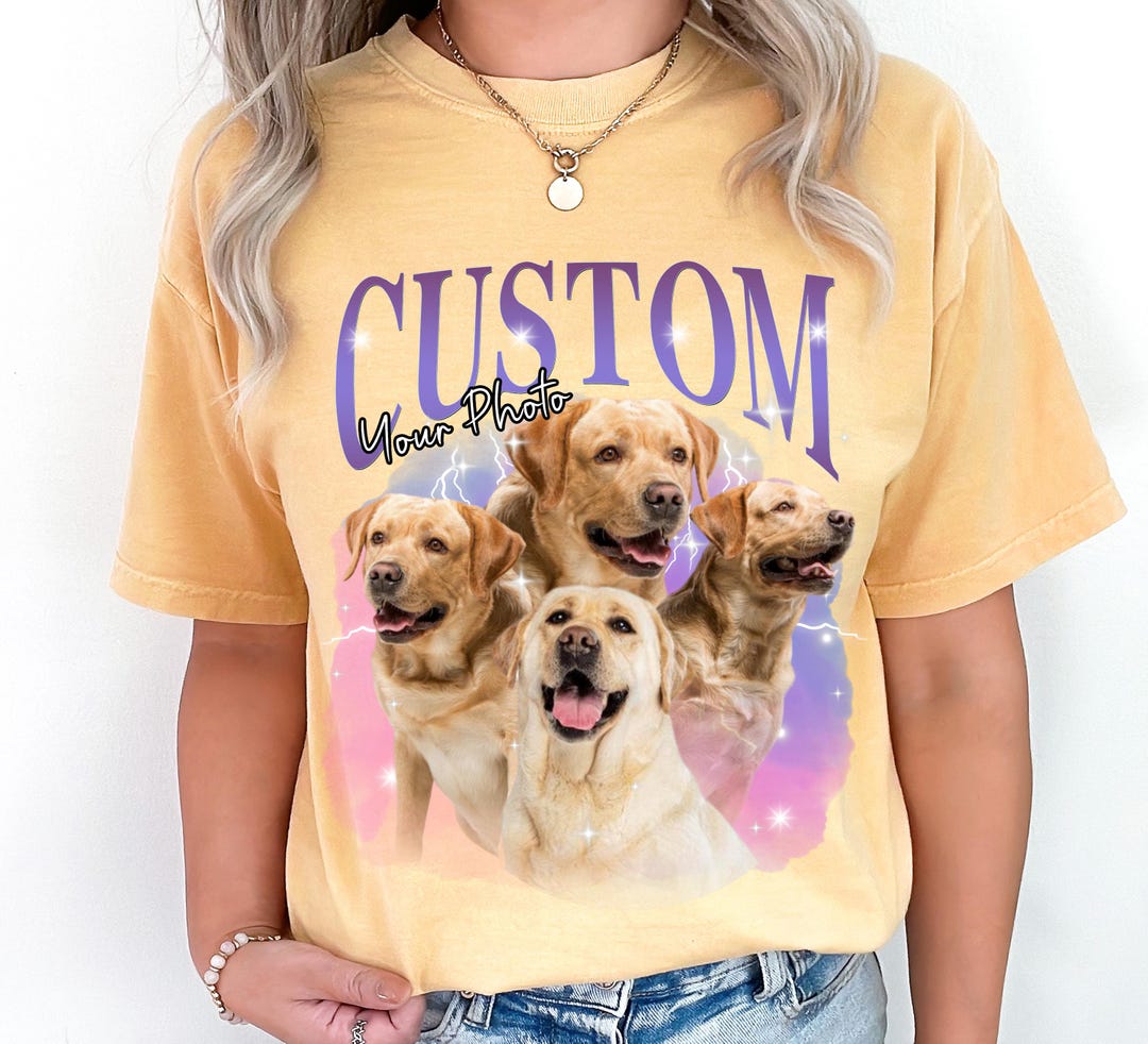 Personalized Dog Bootleg Sweatshirt, Retro Custom Bootleg Rap Tee ...