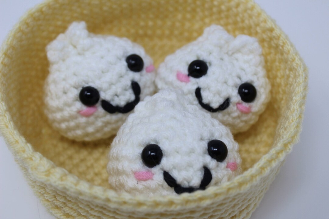 Bao Dumpling Amigurumi Crochet Plushie Pattern With Basket - Beginner ...