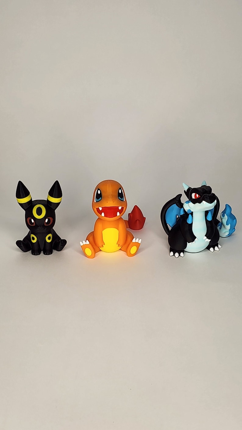 Sitting Umbreon Eeeveelutions Minifigure Chibi 3D Print Pokemon Desk ...