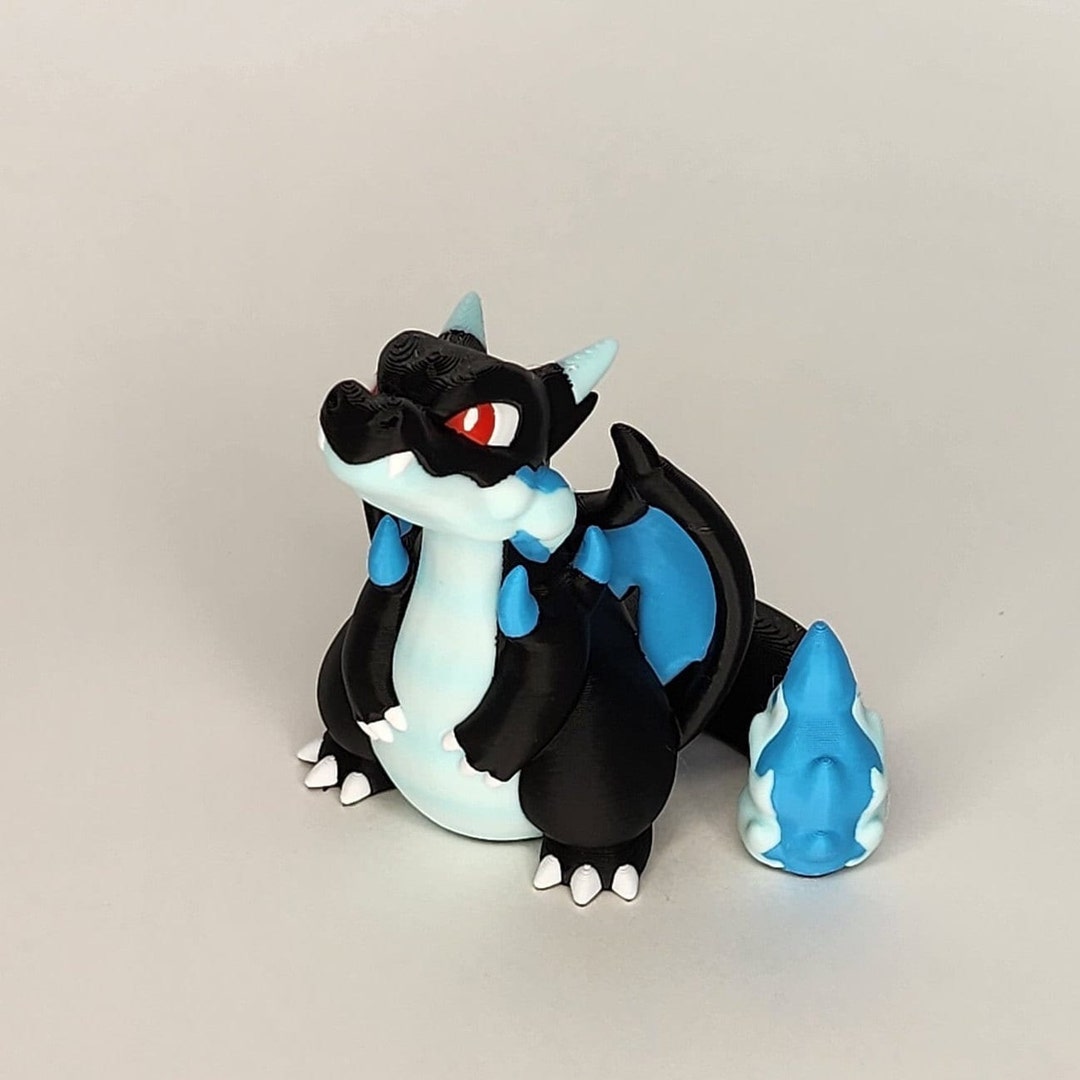 Mega Charizard X Minifigure Chibi 3D Print Pokemon Charm - Etsy