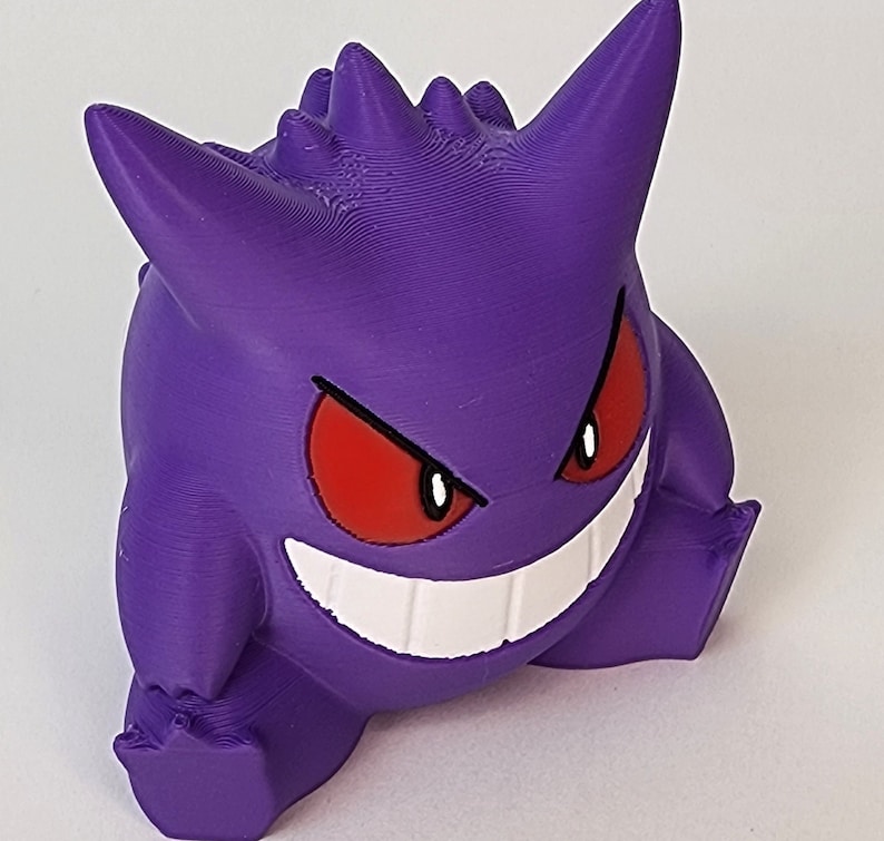 Gengar Minifigure Chibi 3D Print Pokemon Charm - Etsy