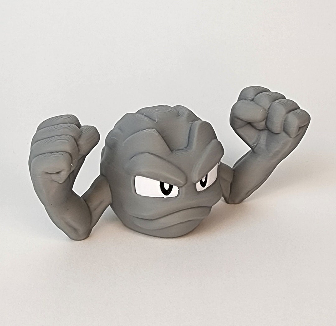 Geodude Minifigure Chibi 3D Print Pokemon Charm - Etsy