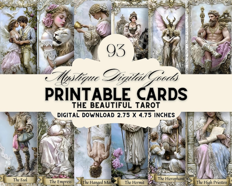 The Beautiful Divination Tarot With Card Back Designs, Celestial ...