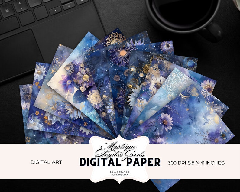 Digital Paper, Astrological Asteria's Realm, Journal, Scrapbook ...