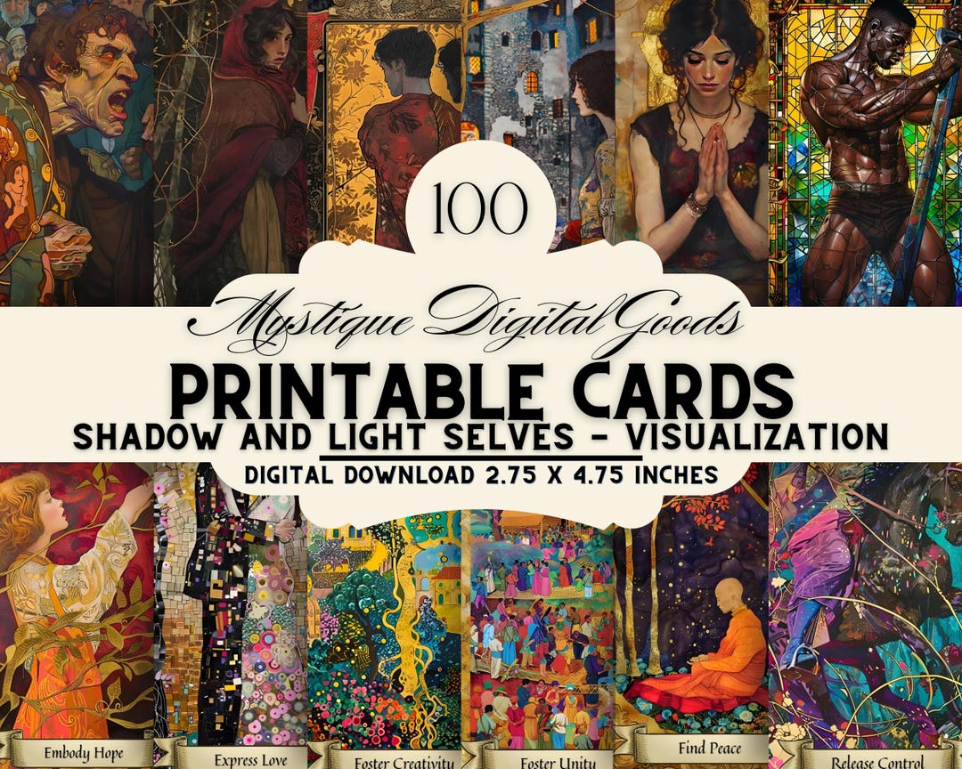 Medieval Shadow & Light Self Visualization Cards - Personal Growth Deck ...