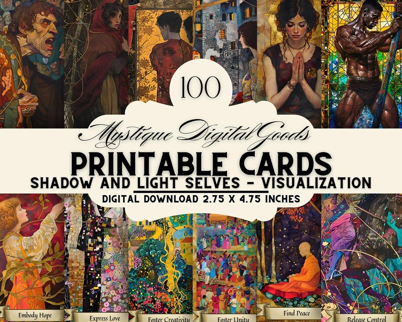 Medieval Shadow & Light Self Visualization Cards - Personal Growth Deck ...