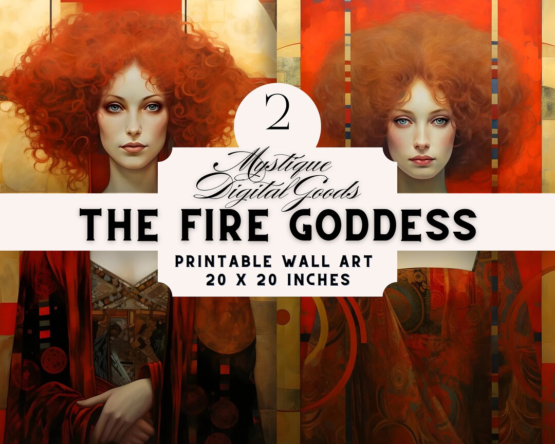 Digital Wall Art, the Fire Goddess, Beautiful, Scrapbooking, Printable ...