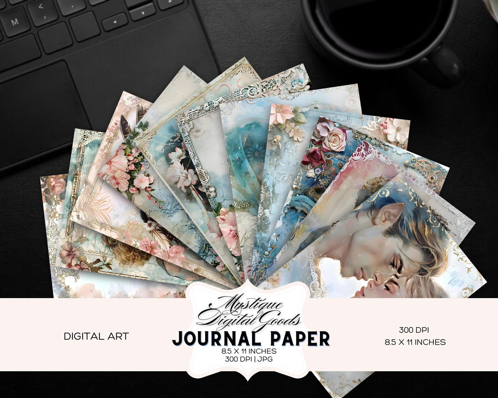 Digital Paper, Lovers, Scrapbook, Love, Romantasy, Diverse, Beautiful ...