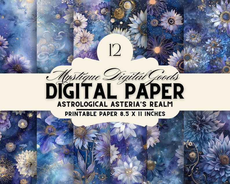 Digital Paper, Astrological Asteria's Realm, Journal, Scrapbook ...
