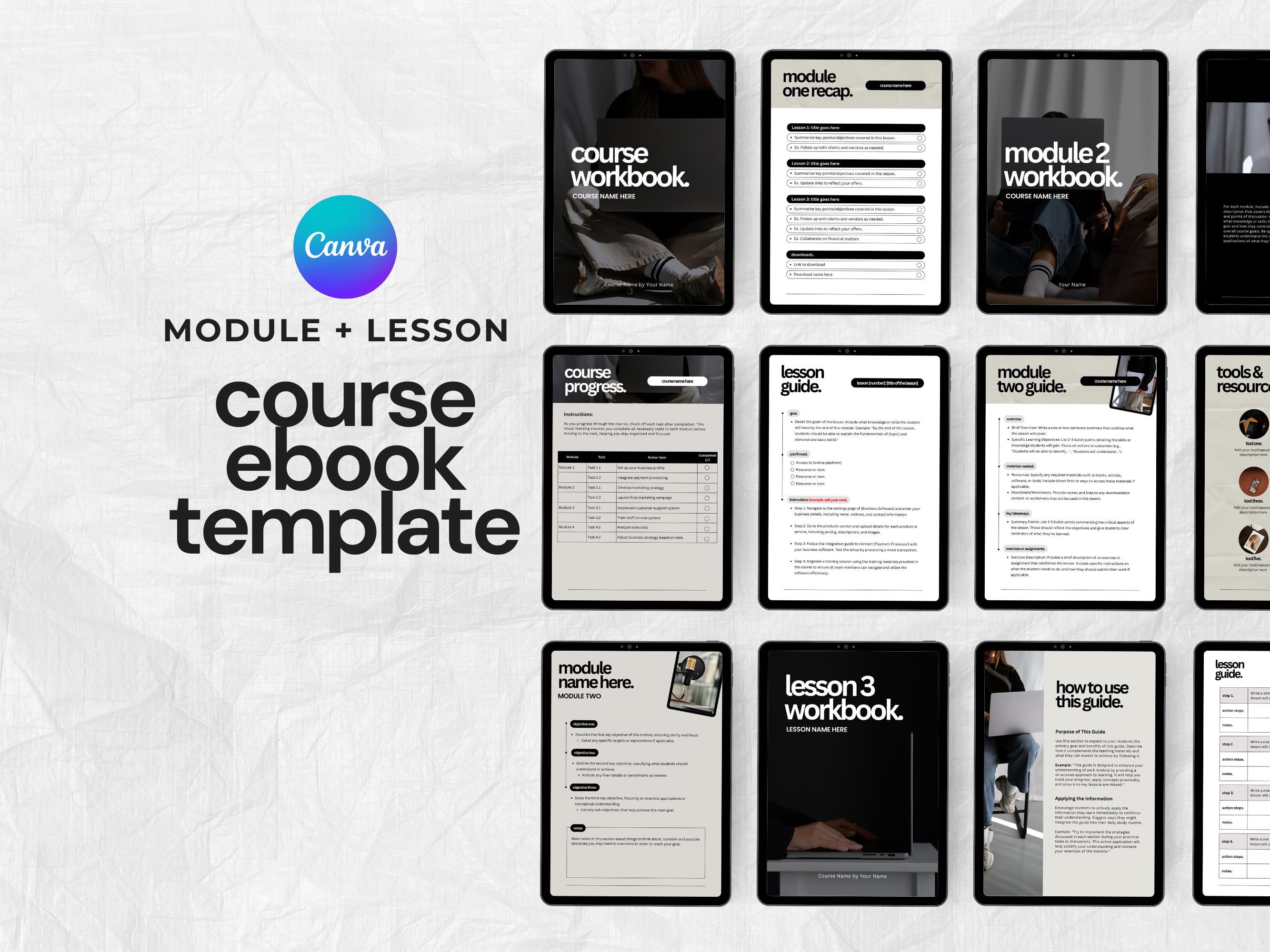 Ebook Canva Template | Online Course Creators | Workbook Template ...