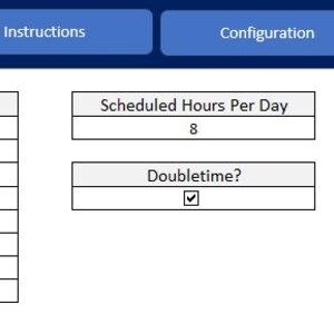 Excel Timesheet Template; Auto Calculate Overtime, Double Time ...