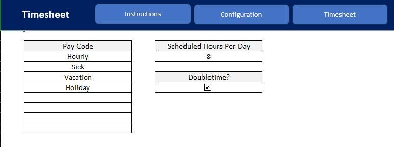 Excel Timesheet Template; Auto Calculate Overtime, Double Time ...