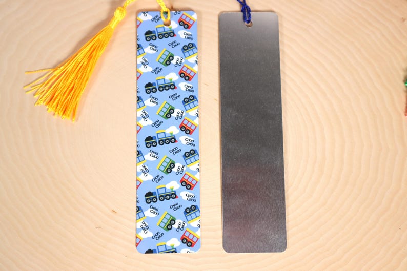 Cute Set of Bookmarks for Kids, Metal Bookmark With Tassel, Choo Choo ...