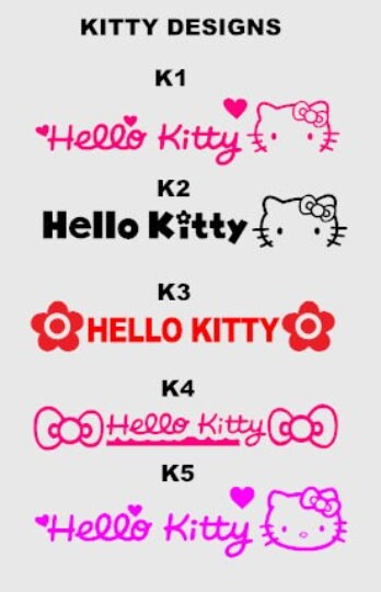 Hello Kitty Decal/sticker for Car Door Handle or Any Other Smooth ...