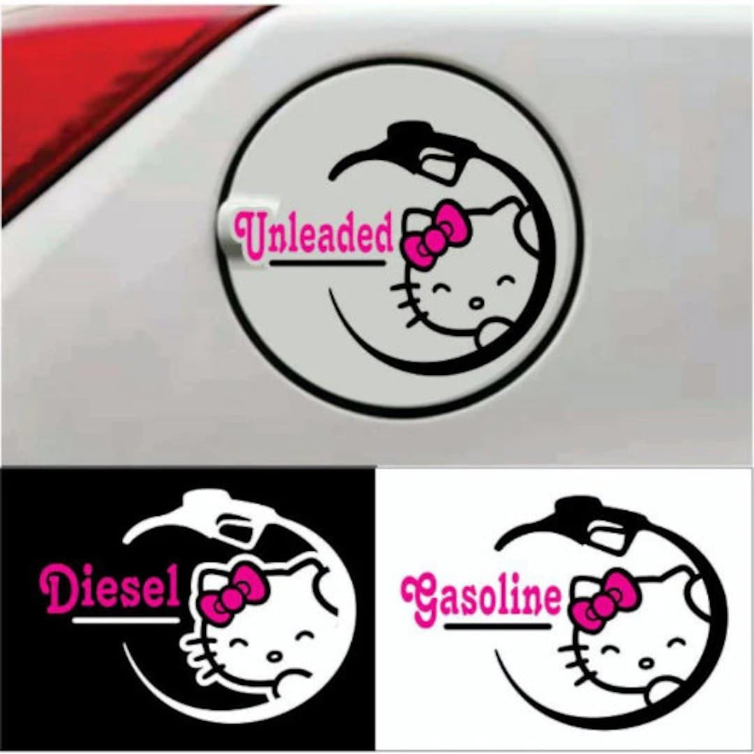 Hello Kitty Gas Tank Cover Decal Sticker Unleaded/diesel/gasoline - Etsy
