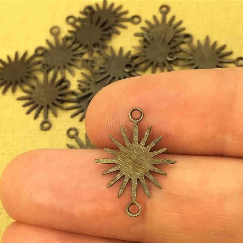 Brass Sun Charm - Etsy