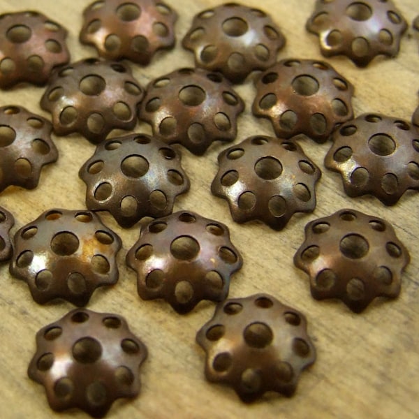 Bronze Bead Caps - Etsy