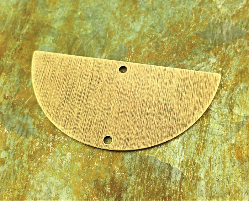 Brass Half Round Charms / Hand Antiqued / Textured / Polished - Etsy