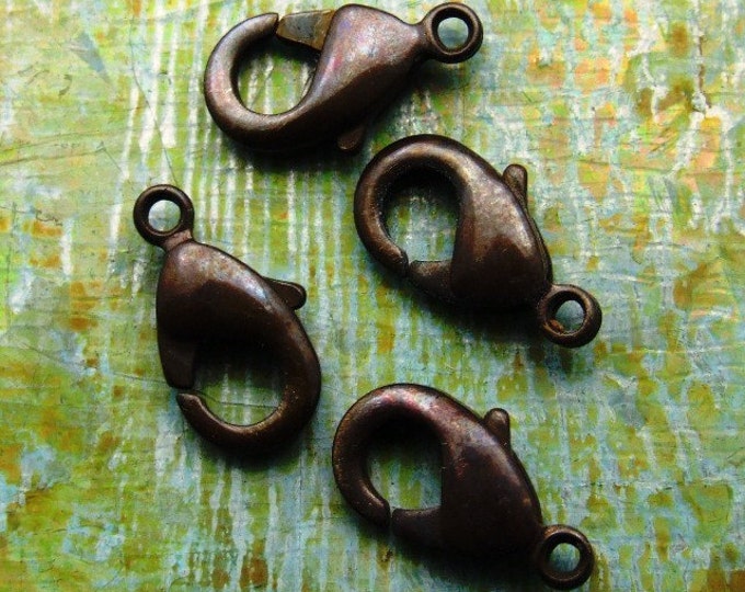 SOLID BRASS Round Lobster Clasps All Sizes - Etsy
