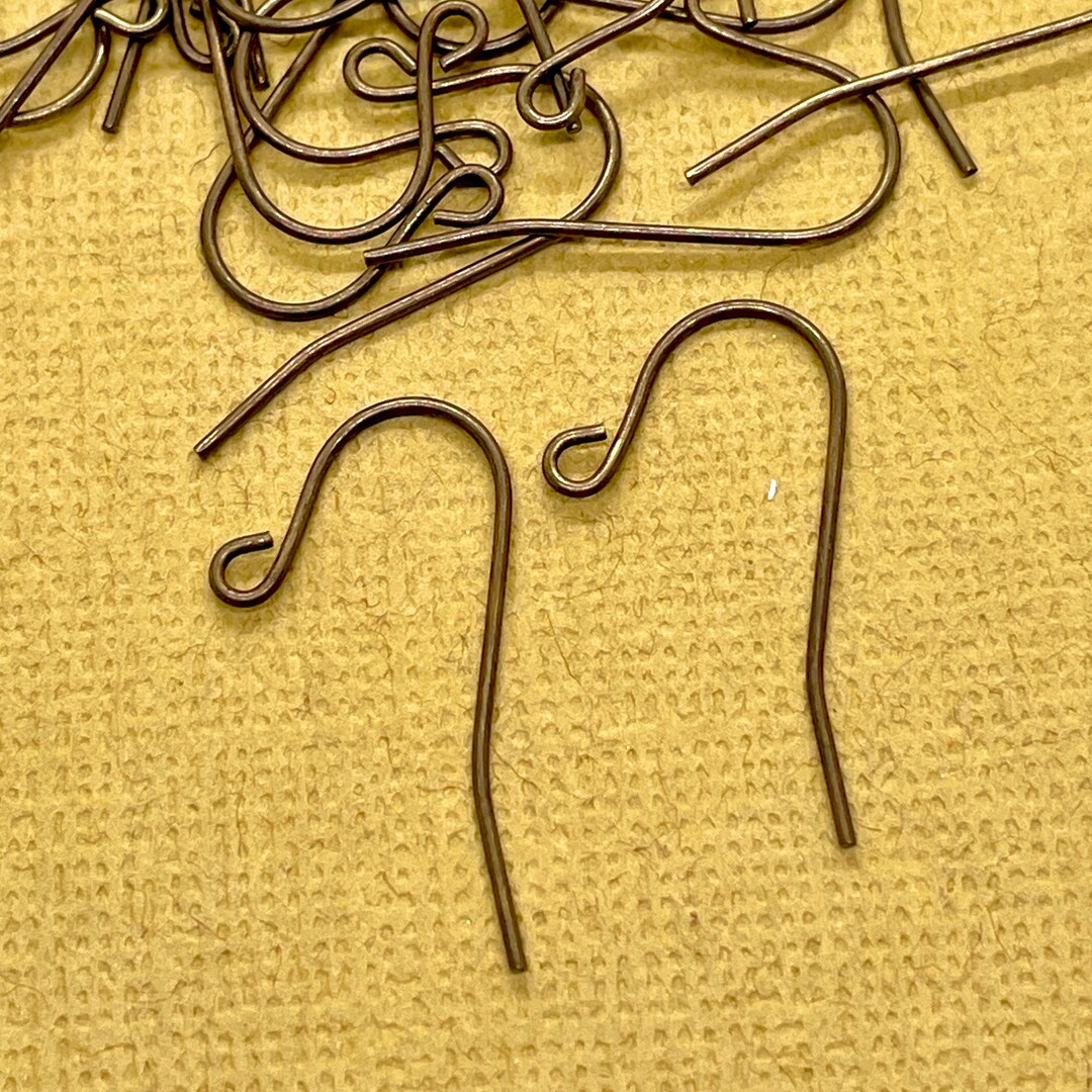 Antique Brass Ear Wires / Hand Antiqued / 23g / Solid Brass / Jewelry ...