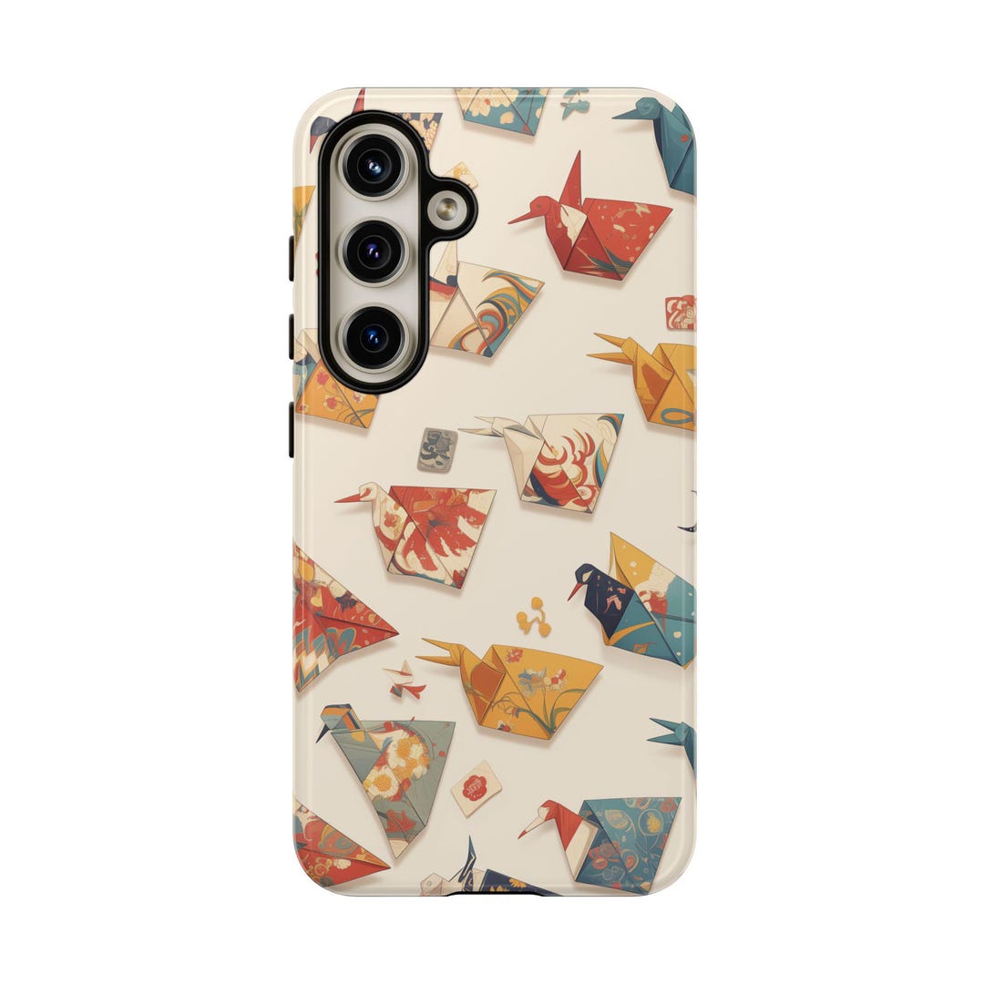 Origami Phone Case Japanese Paper Craft Colorful Paper Cranes Japan Art ...