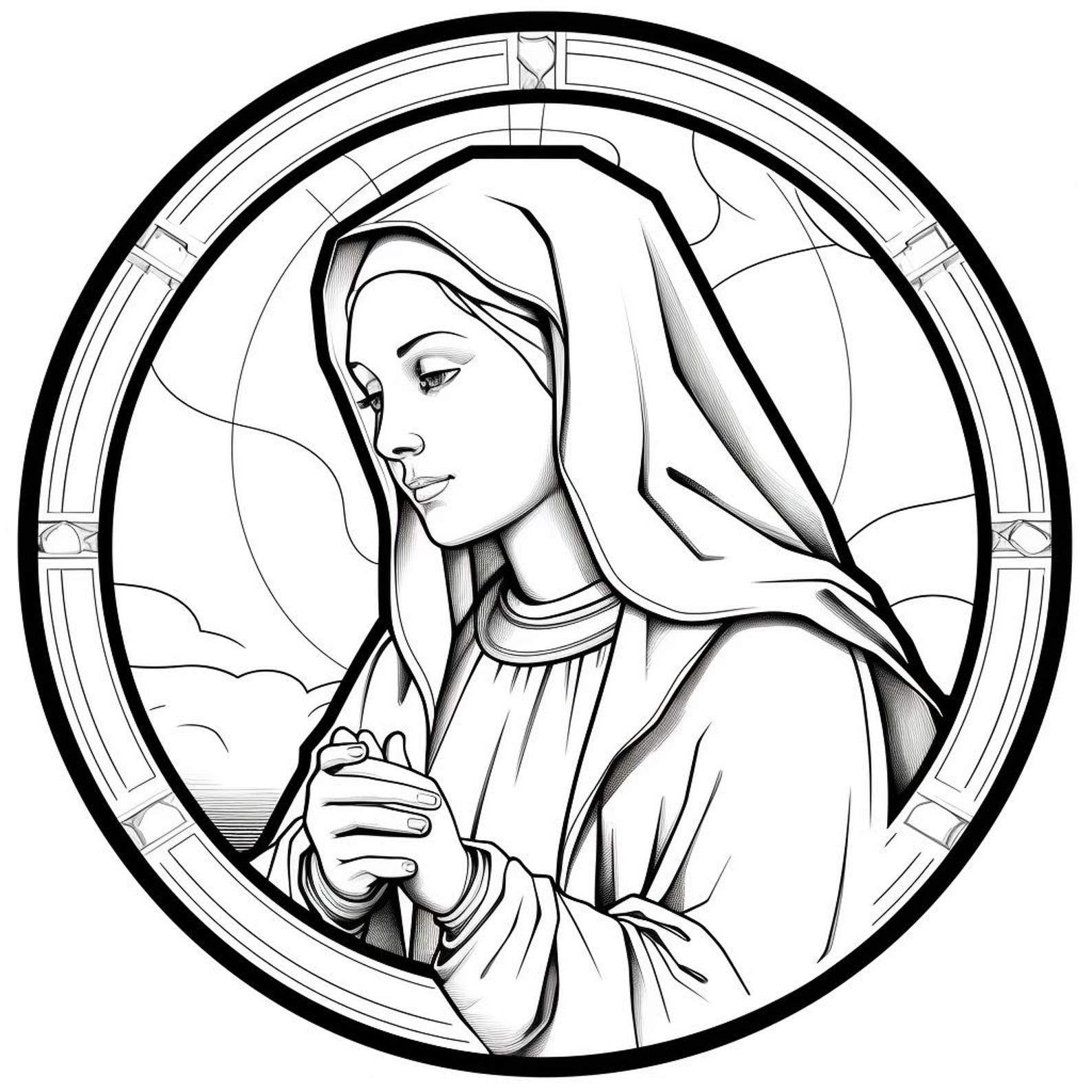 Mary Mother of God Coloring Package - Etsy